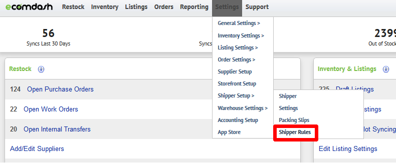 Shipping Rules – ecomdash support